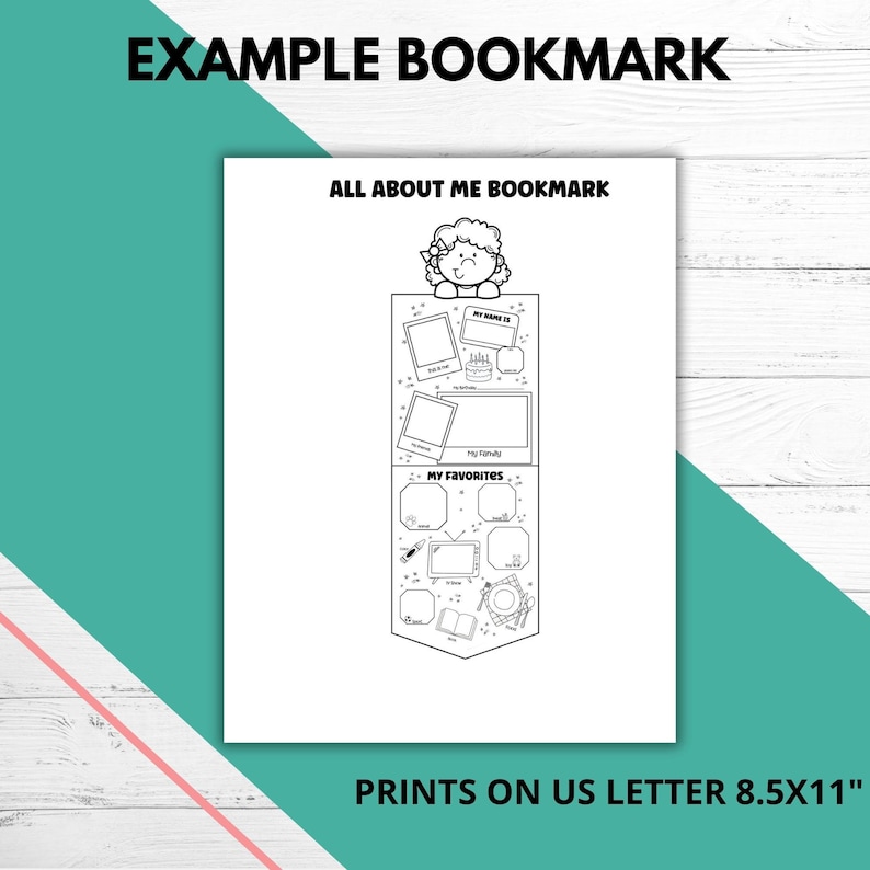 All About Me Printable Bookmark Middle School, Facts About Me for Kids ...