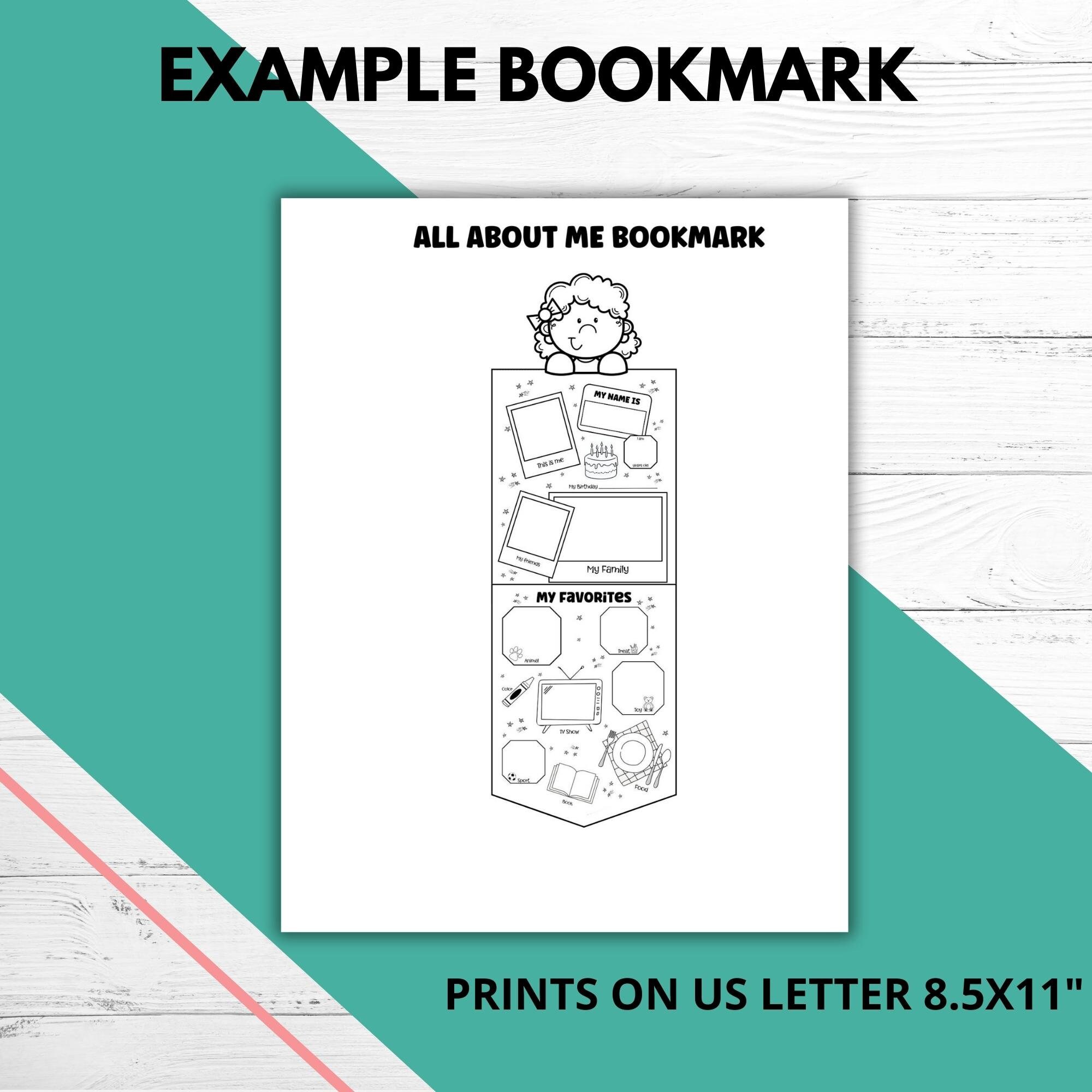 All About Me Printable Bookmark Middle School, Facts About Me for Kids ...