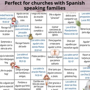 Kids 40 Days Lenten Calendar Spanish, Spanish Lent Activity Calendar ...