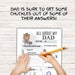 All About My Dad Fathers Day Questionnaire Gift for Dad, DIY Printable ...