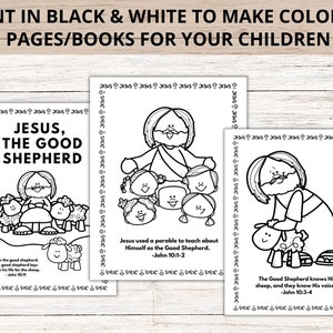The Good Shepherd Bible Activity Pages, John 10 Bible Teaching Posters ...