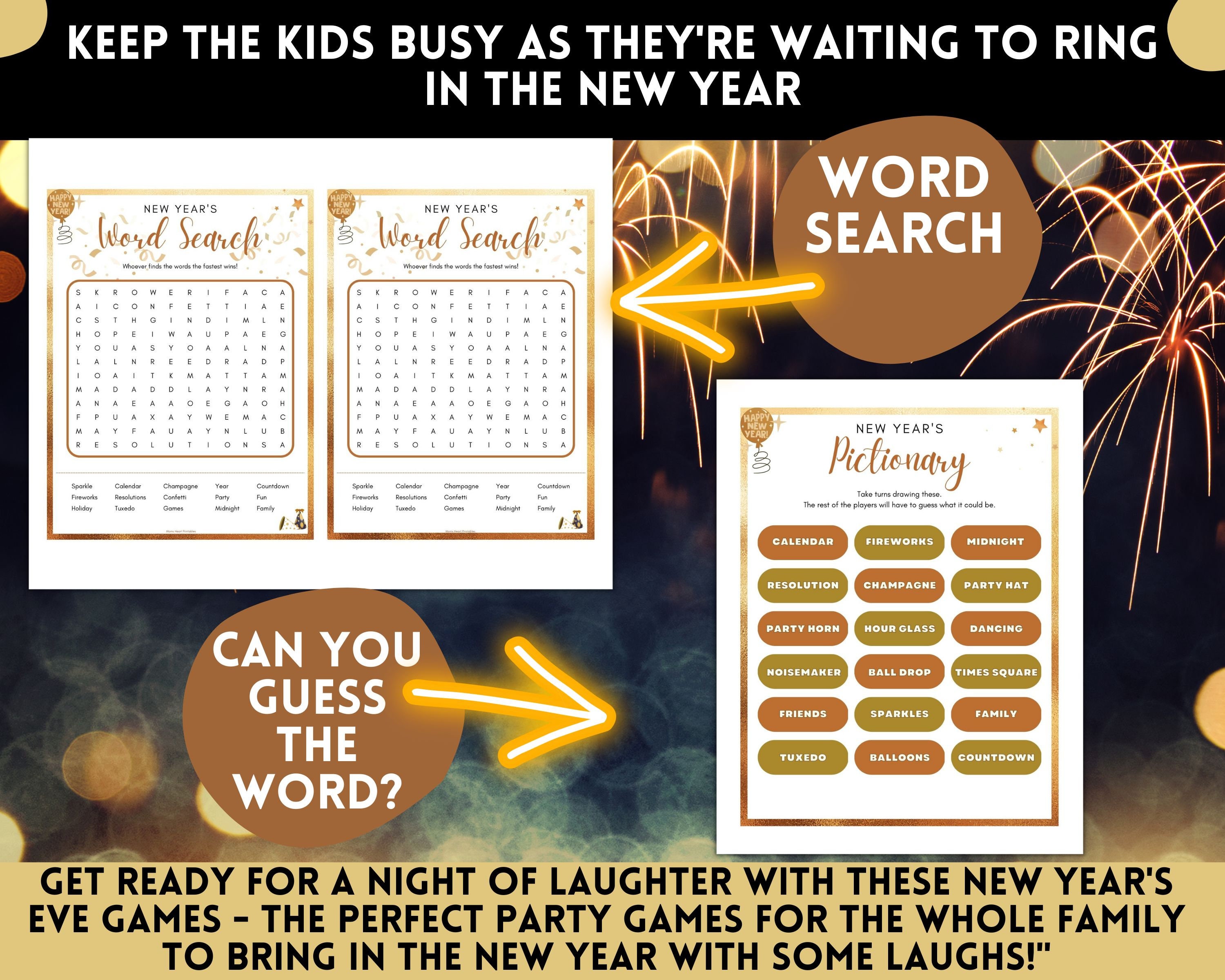 Printable New Years Eve Games, New Years Eve Games for Kids and Adults ...