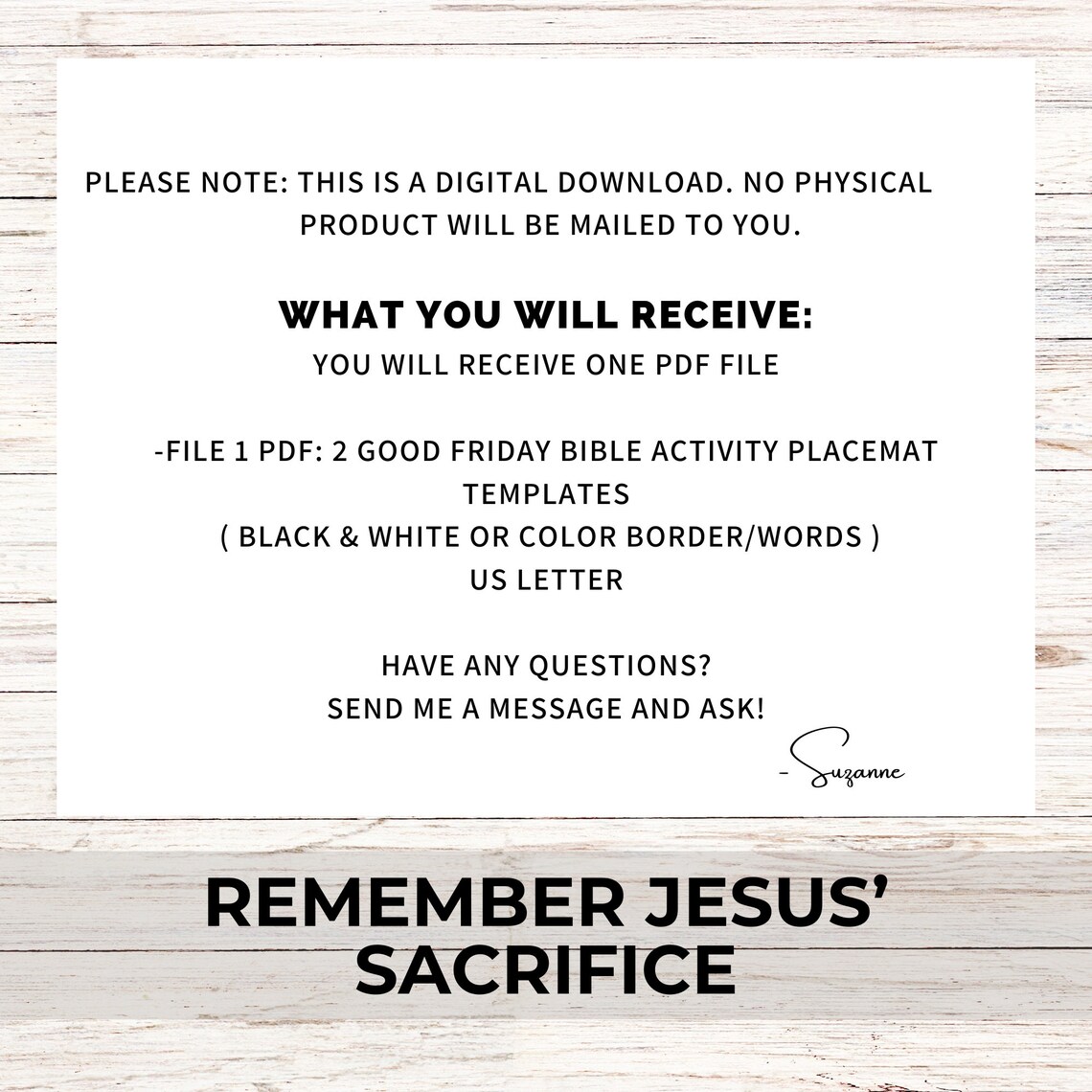 Good Friday Bible Activity Coloring Placemat, Christian Easter Sunday ...