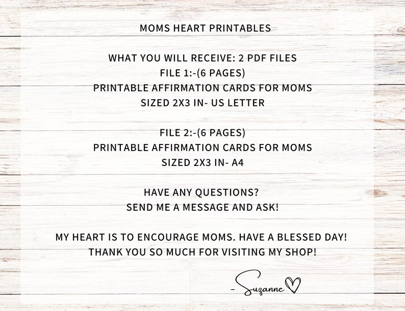 Affirmations for Mothers, Positive Affirmation Cards for Moms ...