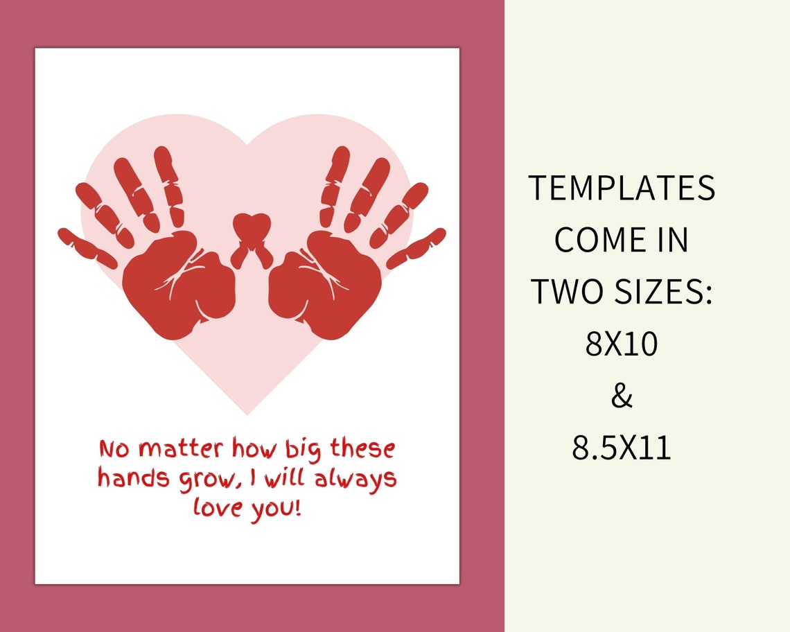 Valentine's Day Handprint Craft Bundle, Handprint Art Toddler and ...
