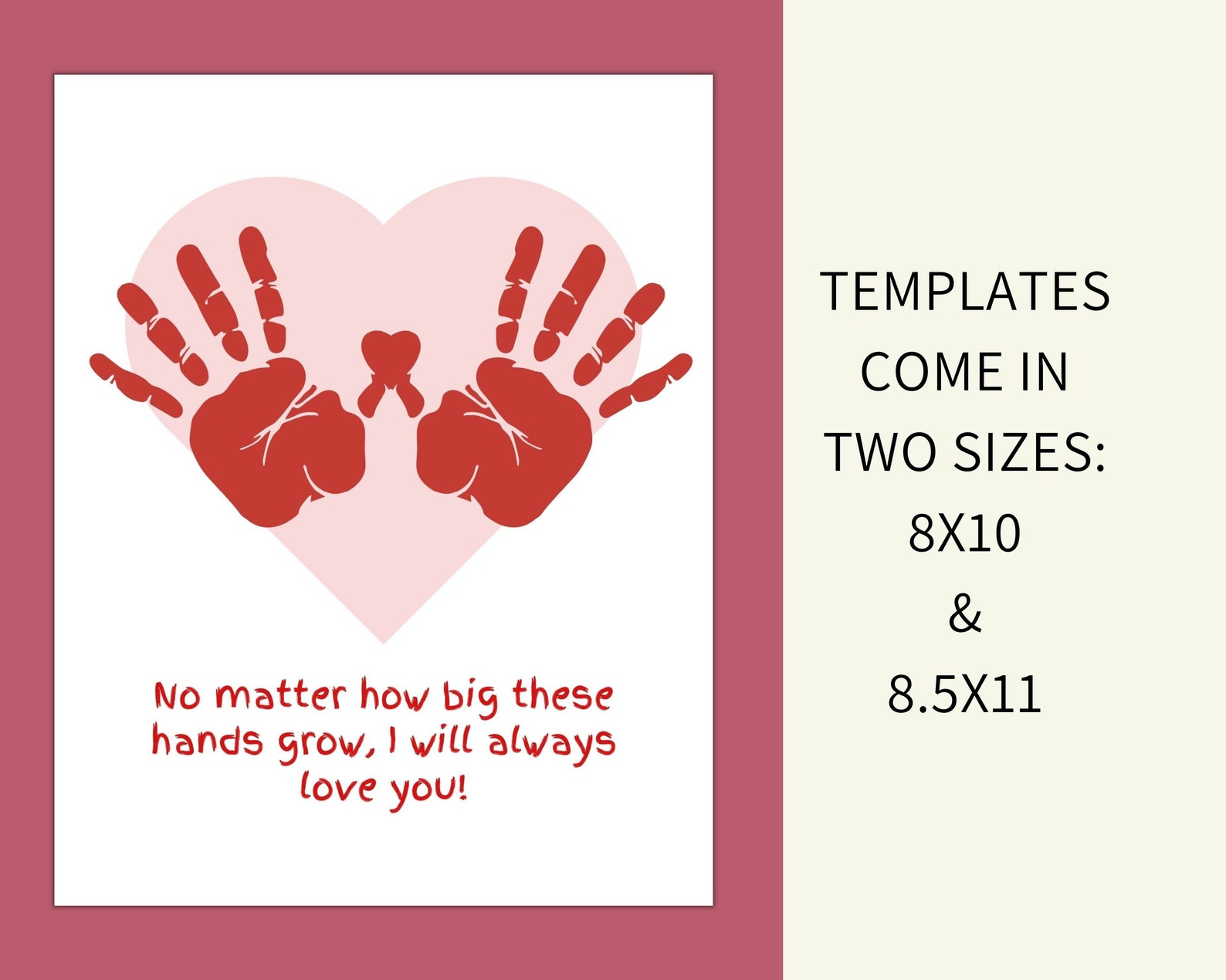 Valentine's Day Handprint Craft Bundle, Handprint Art Toddler and ...