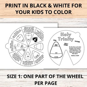 Holy Trinity Coloring Bible Wheel for Kids, Fall Children's Church ...