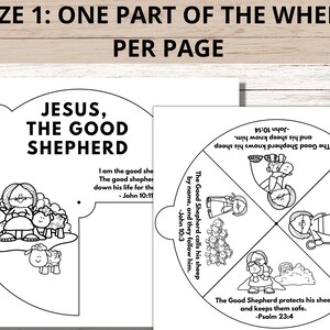 Jesus the Good Shepherd Bible Spinner Craft, John 10:1-16 Bible Lesson ...