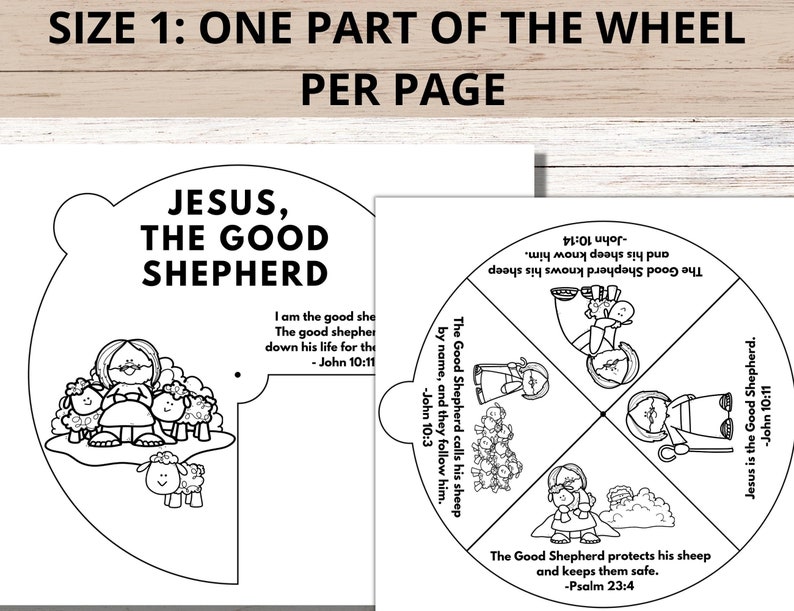 Jesus the Good Shepherd Bible Spinner Craft, John 10:1-16 Bible Lesson ...