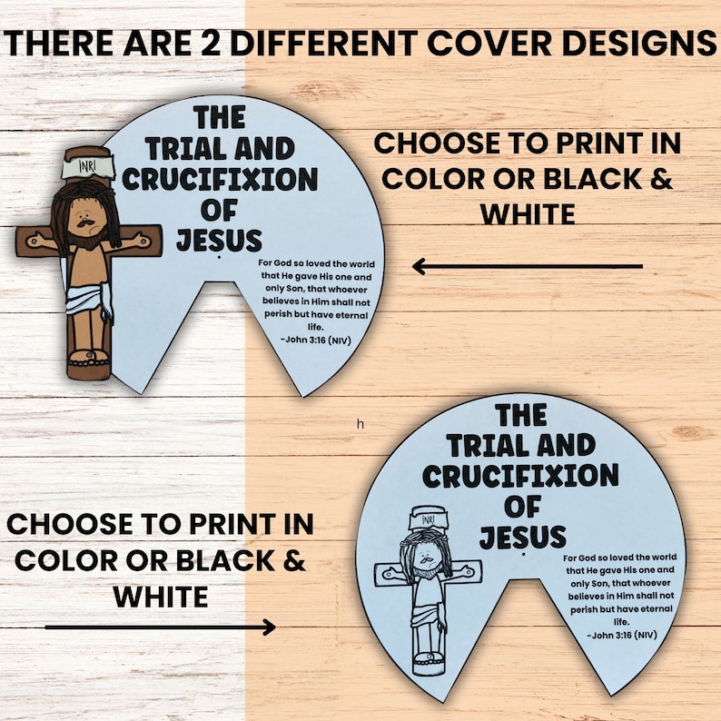 Jesus's Trial and Crucifixion Holy Week Bible Coloring Wheel Craft for ...