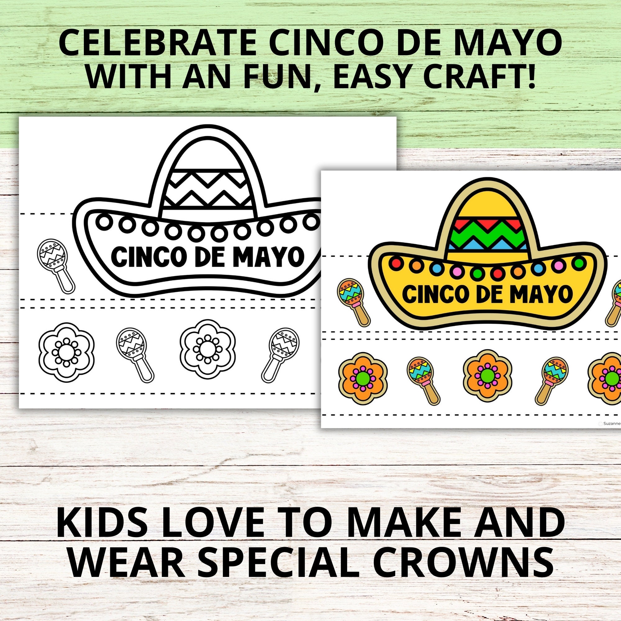 Cinco De Mayo Crown Craft Activity Printable, Celebrate Cinco De Mayo ...