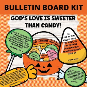 Christian Halloween Sunday School Bulletin Board Kit, God's Love is ...