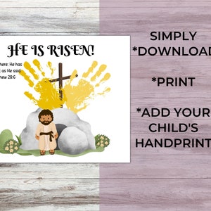 Holy Week Handprint Craft Activity, Easter Sunday School Toddler ...