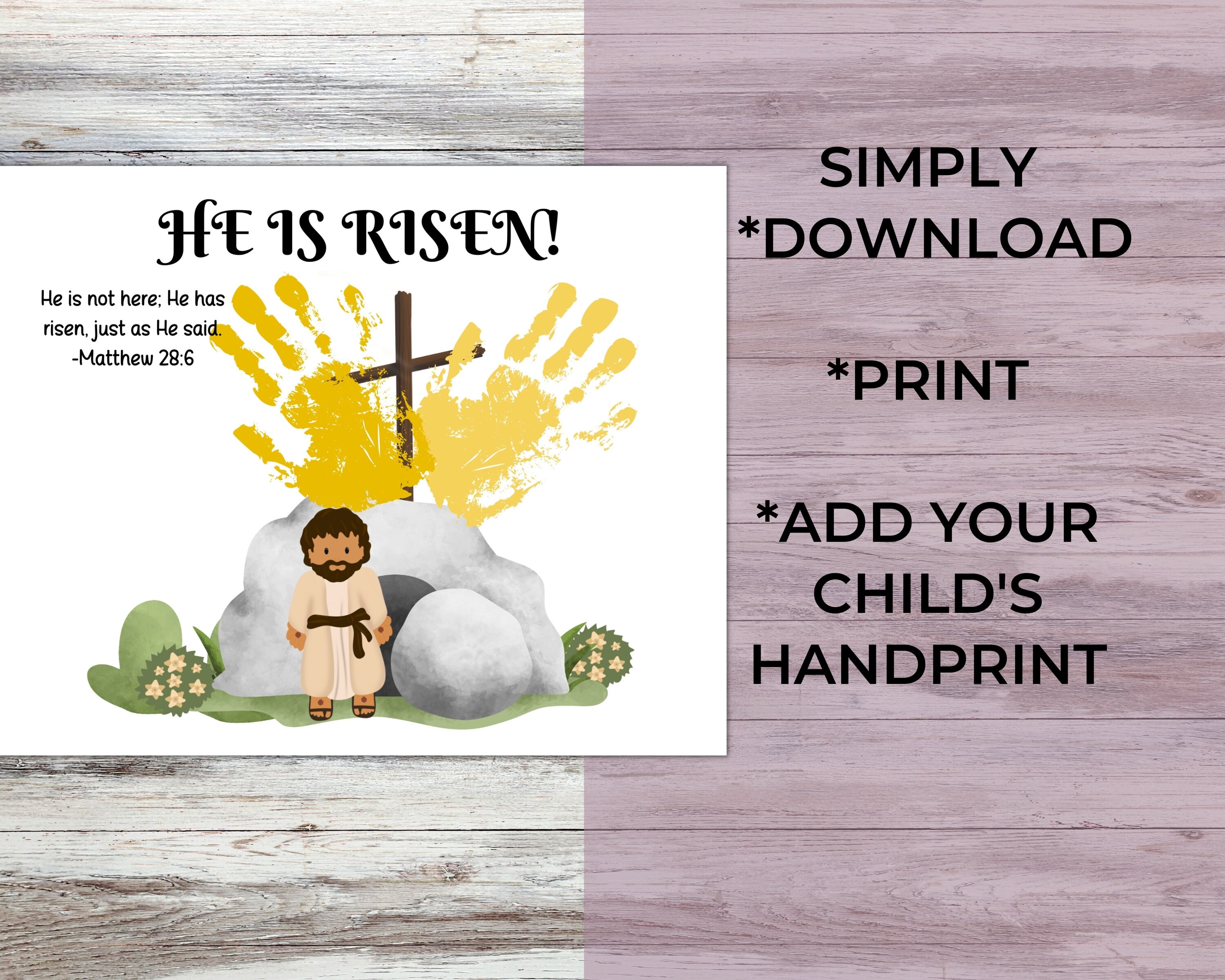 Holy Week Handprint Craft Activity, Easter Sunday School Toddler ...