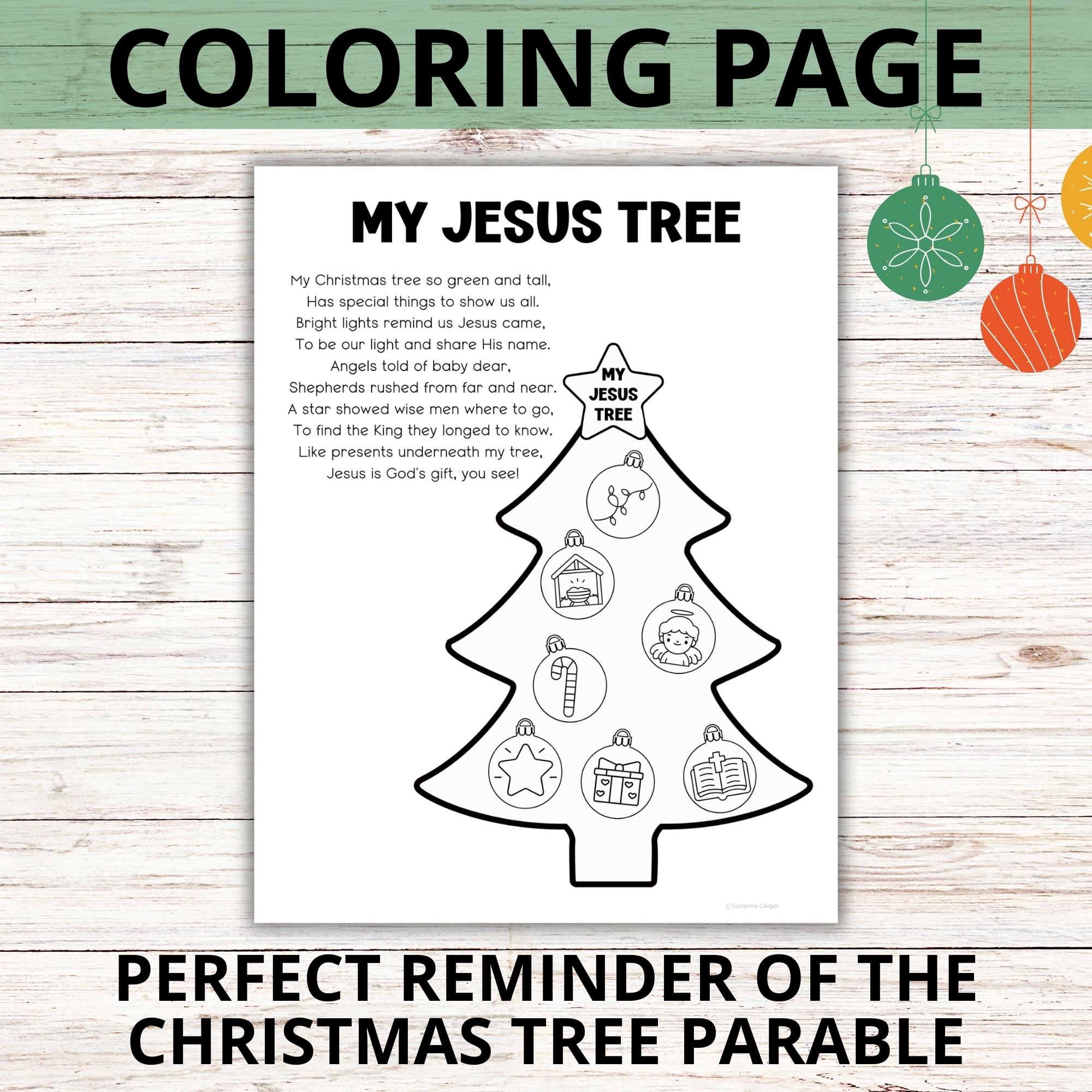 Birth of Jesus Christmas Tree Parable Bible Lesson, Christmas Sunday ...