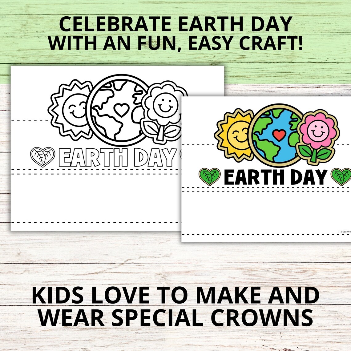 Earth Day Crown Craft Activity Printable, Celebrate Earth Day Craft ...