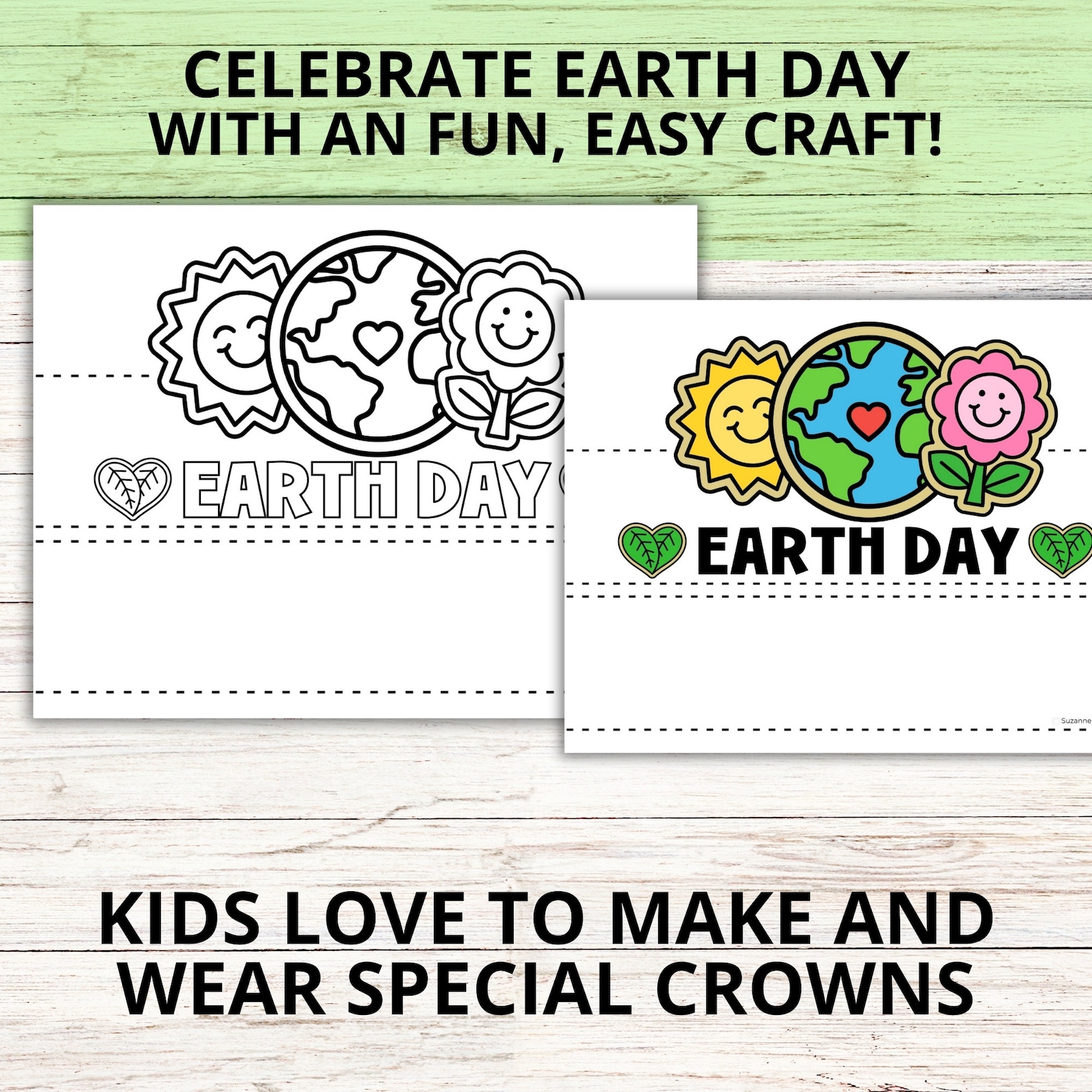Earth Day Crown Craft Activity Printable, Celebrate Earth Day Craft ...
