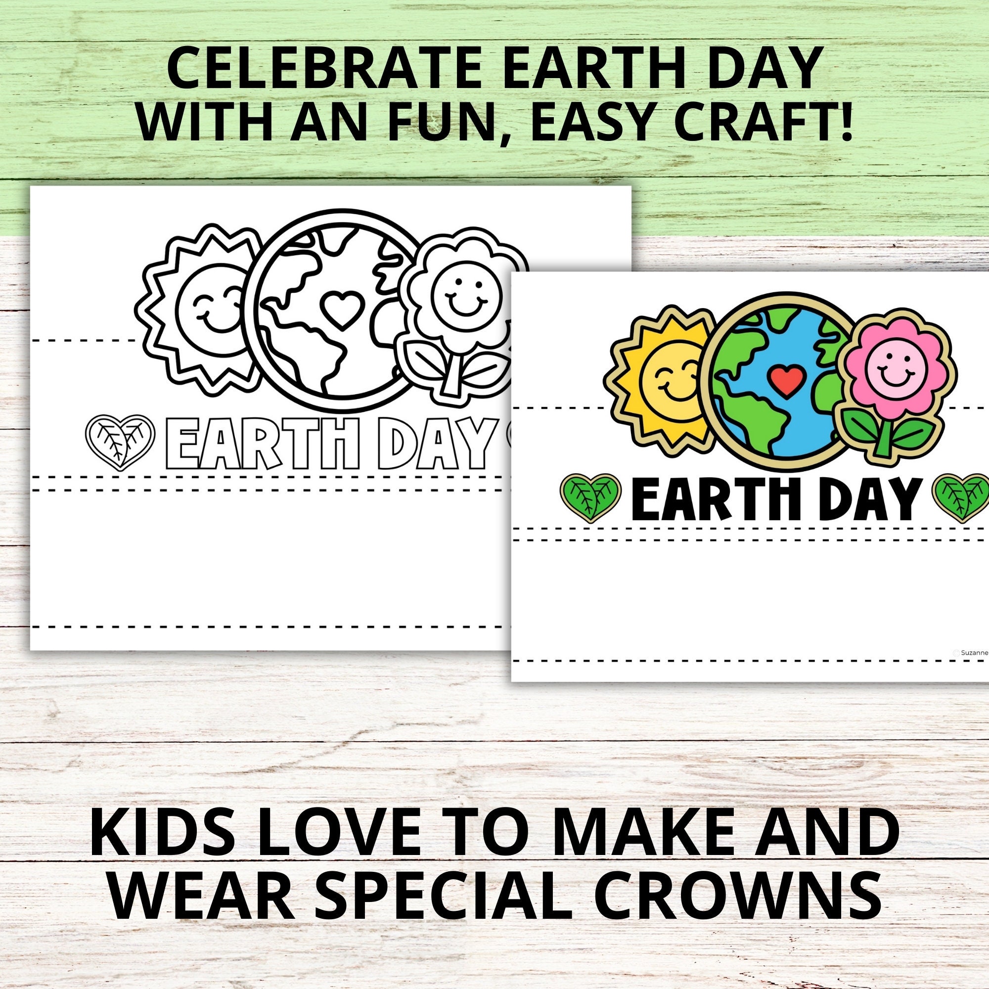 Earth Day Crown Craft Activity Printable, Celebrate Earth Day Craft ...