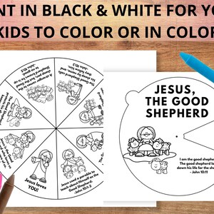 The Good Shepherd Bible Teaching Posters, John 10 Bible Wheel Craft ...