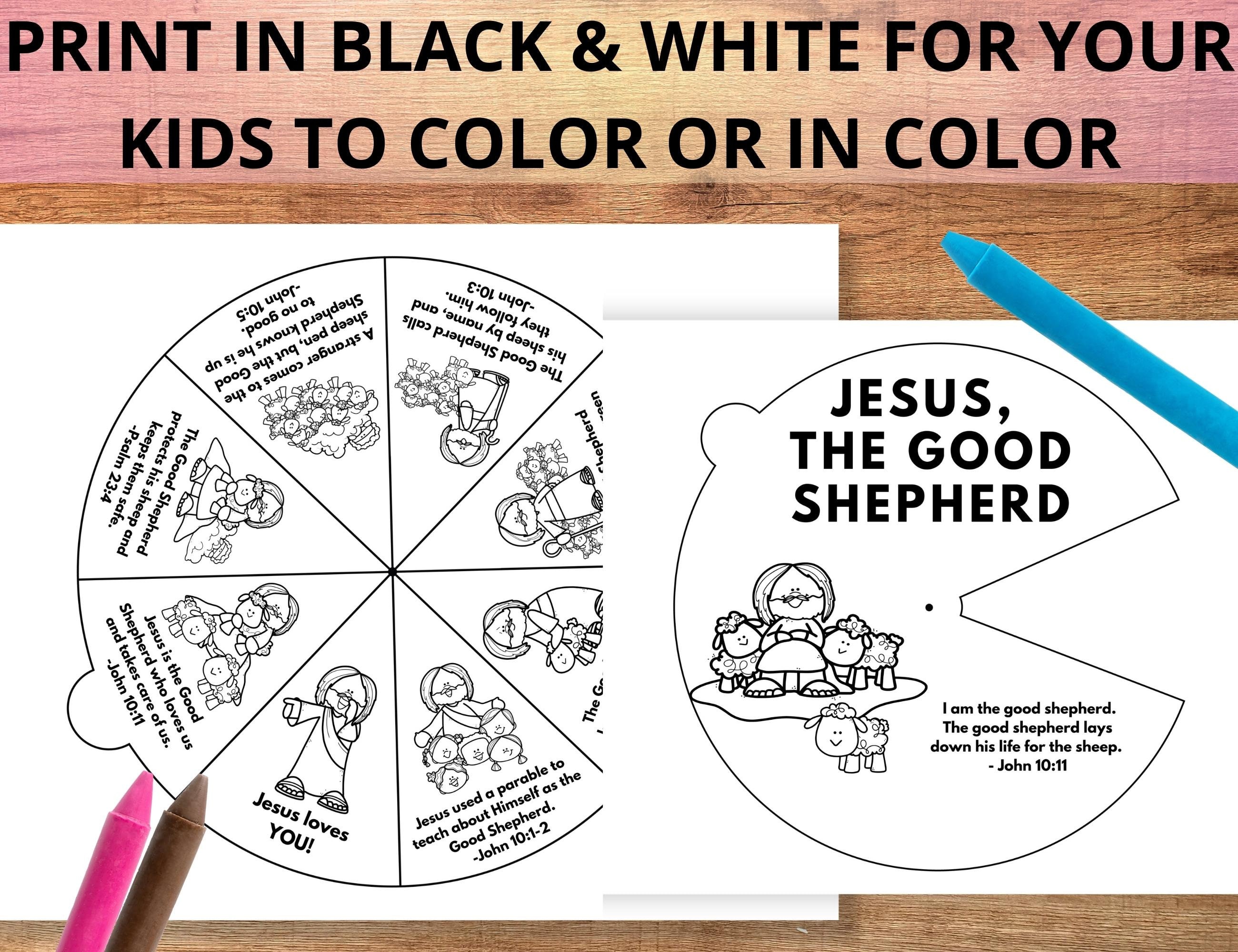 The Good Shepherd Bible Teaching Posters, John 10 Bible Wheel Craft ...