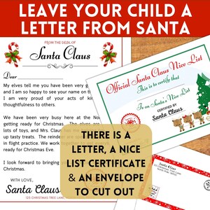 Printable Christmas Activities for Kids Bundle, Letter From Santa ...