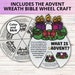 Advent Wreath Bible Lesson and Advent Coloring Bible Wheel Christmas ...