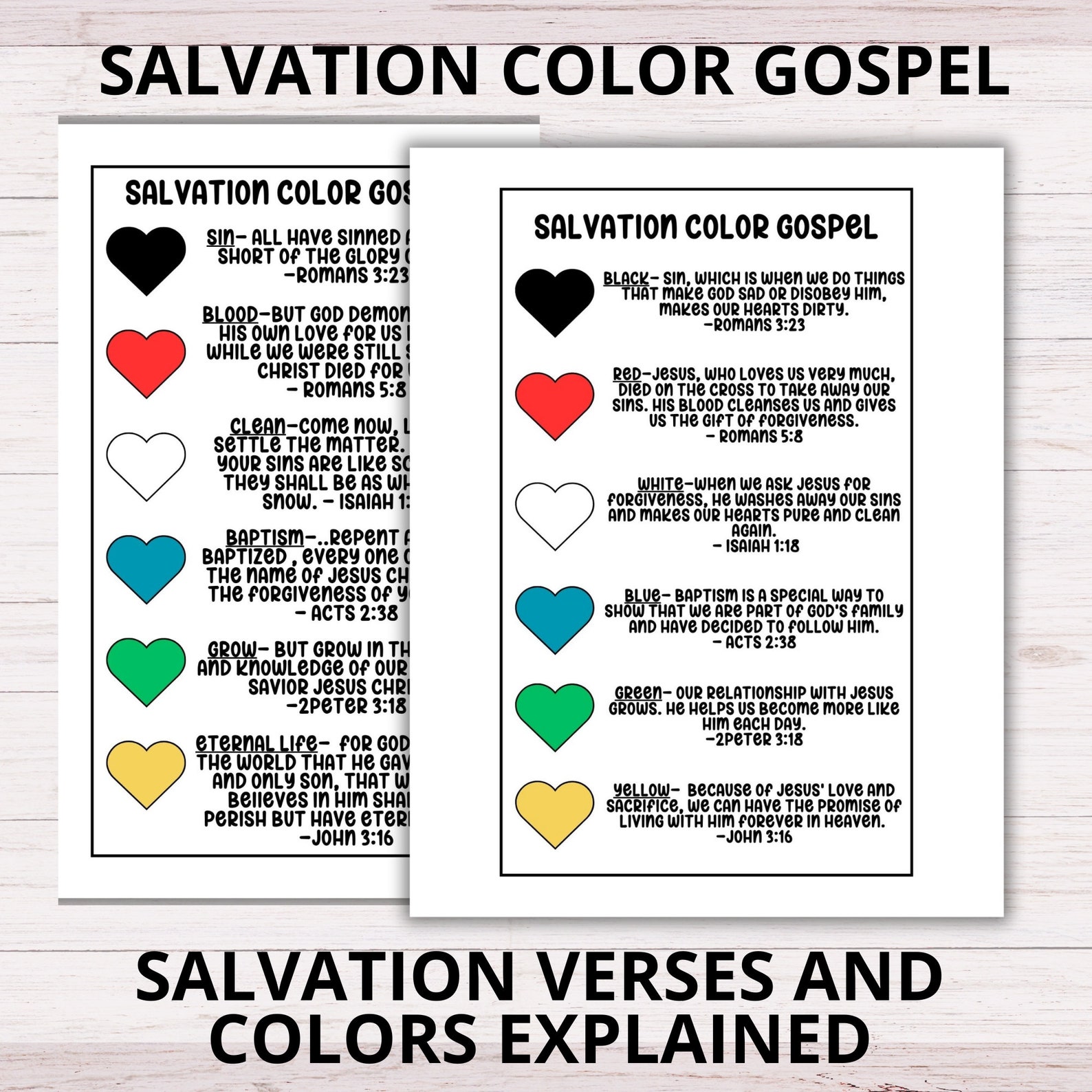 Salvation Color Gospel Bible Wheel Craft Printable, Sunday School Faith ...