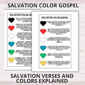 Salvation Color Gospel Bible Wheel Craft Printable, Sunday School Faith ...