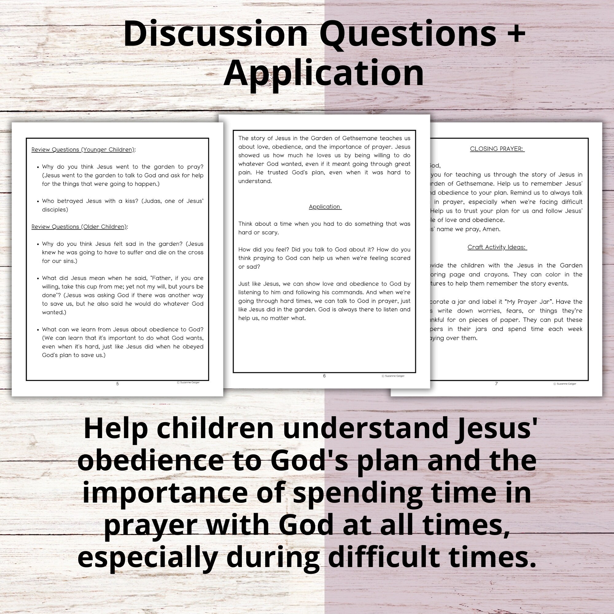 Jesus in the Garden of Gethsemane Bible Coloring Wheel Lesson for Kids ...