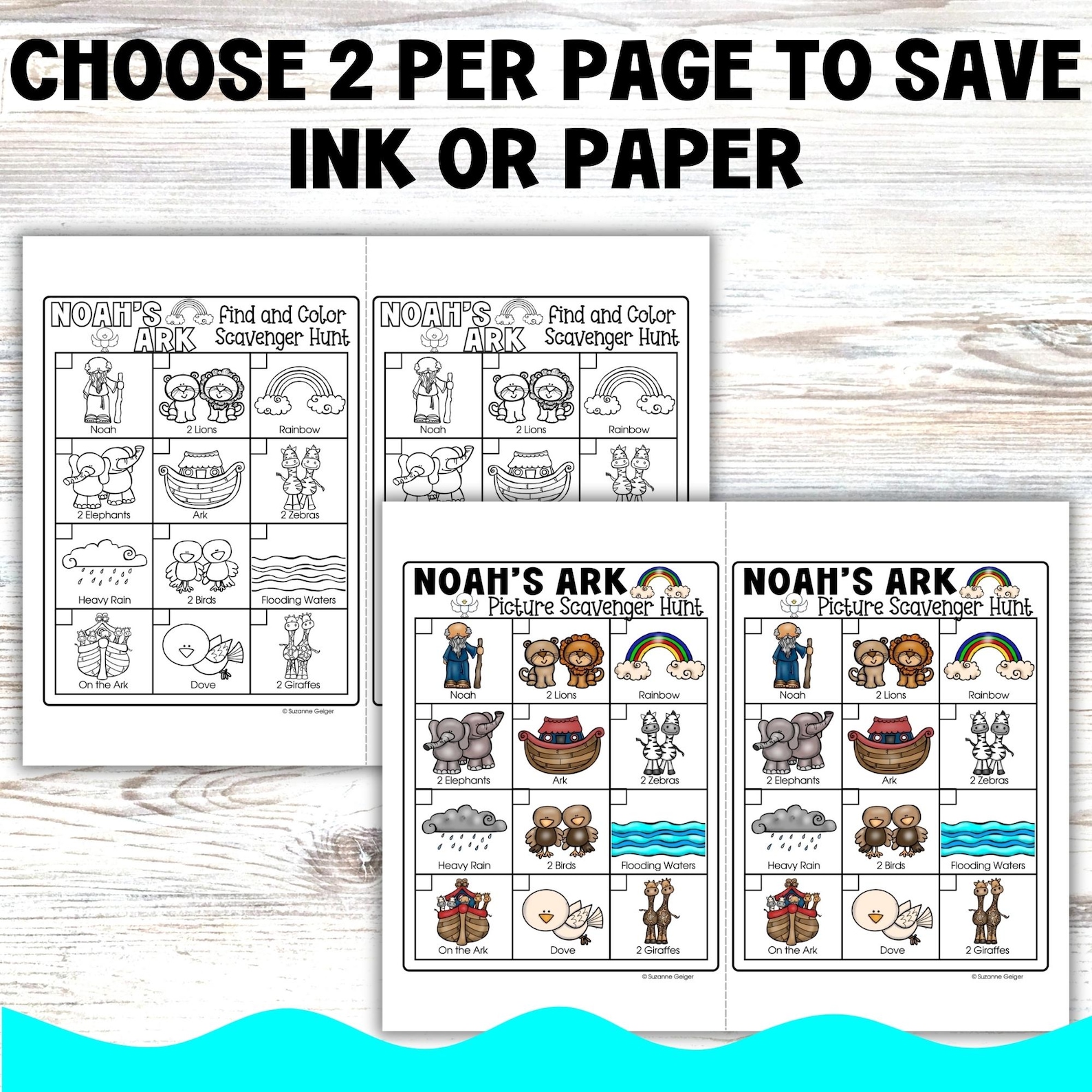 Noah's Ark Bible Lesson Scavenger Hunt Activity Prek, Sunday School ...
