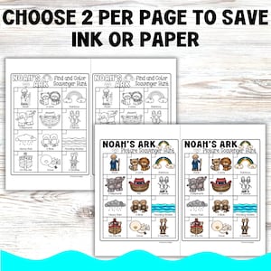 Noah's Ark Bible Lesson Scavenger Hunt Activity Prek, Sunday School ...