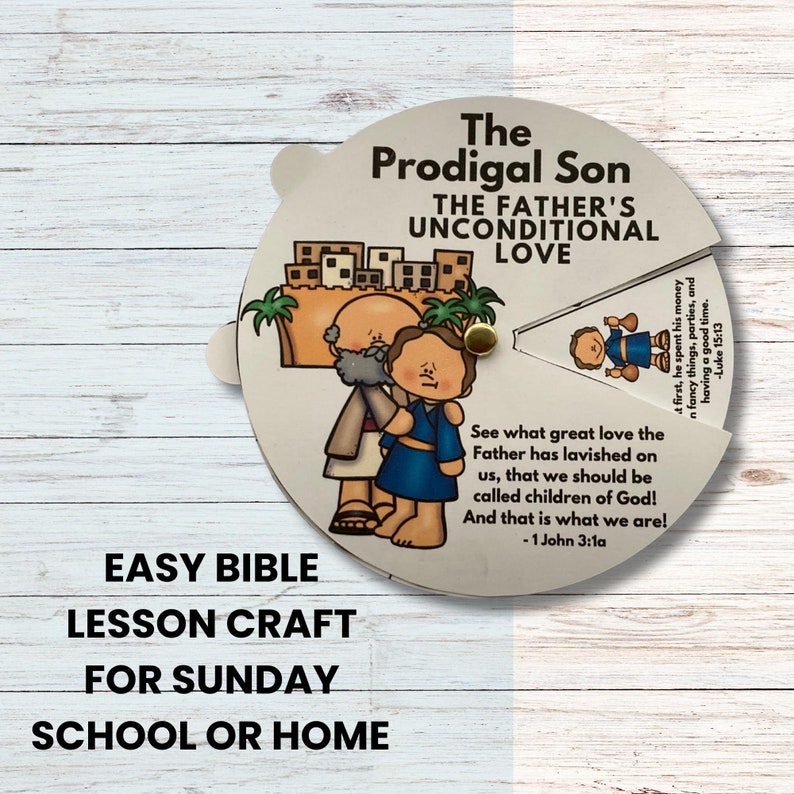 The Prodigal Son Bible Spinner Wheel Sunday School Craft Printable ...