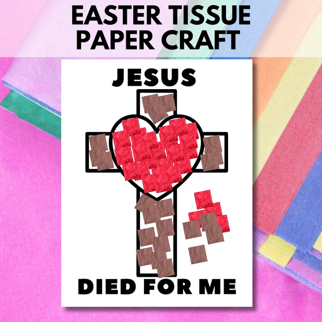 Jesus Died for Me Easter Cross Bible Lesson Craft, Christian Easter ...