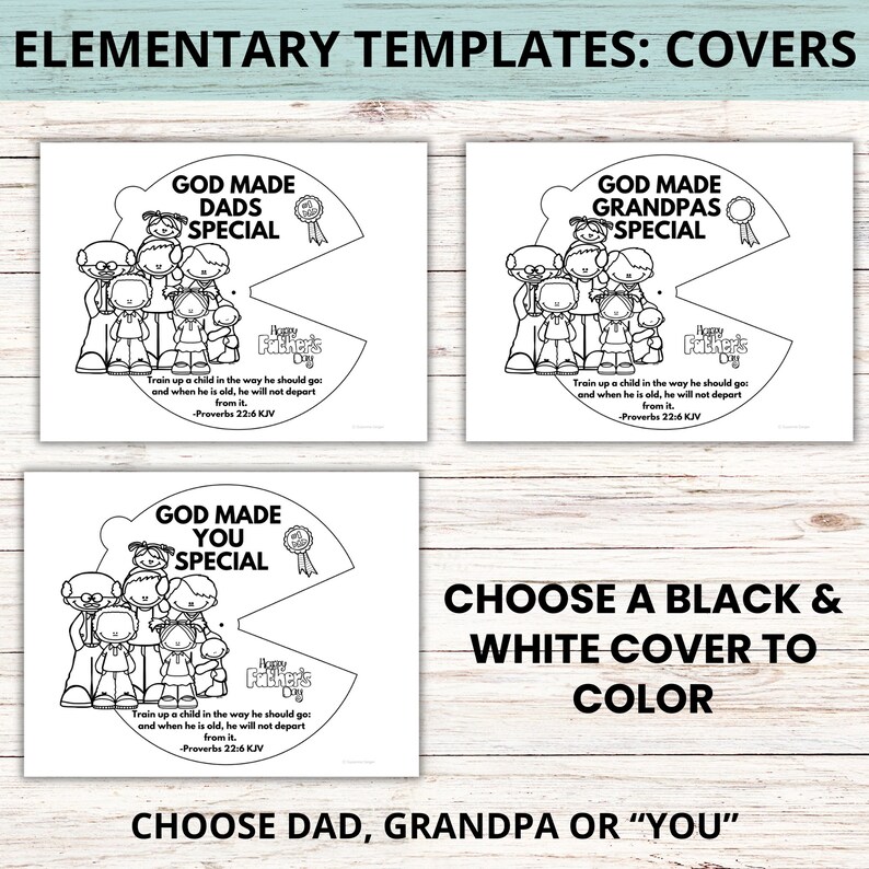 Fathers Day Church Craft for Dad: God Made Dads Special Bible Wheel ...