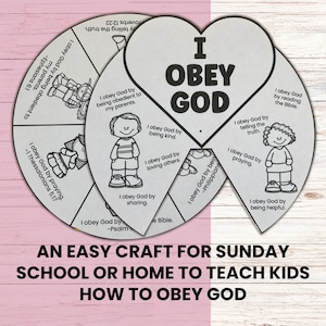 I Obey God Bible Wheel Craft Lesson, Obey God Bible Lesson Craft for ...