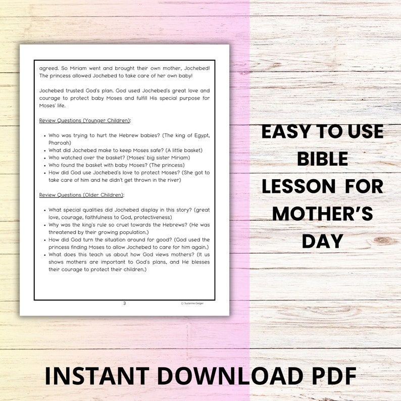 Mothers Day Bible Lesson God Made Moms Special, Moms of the Bible ...