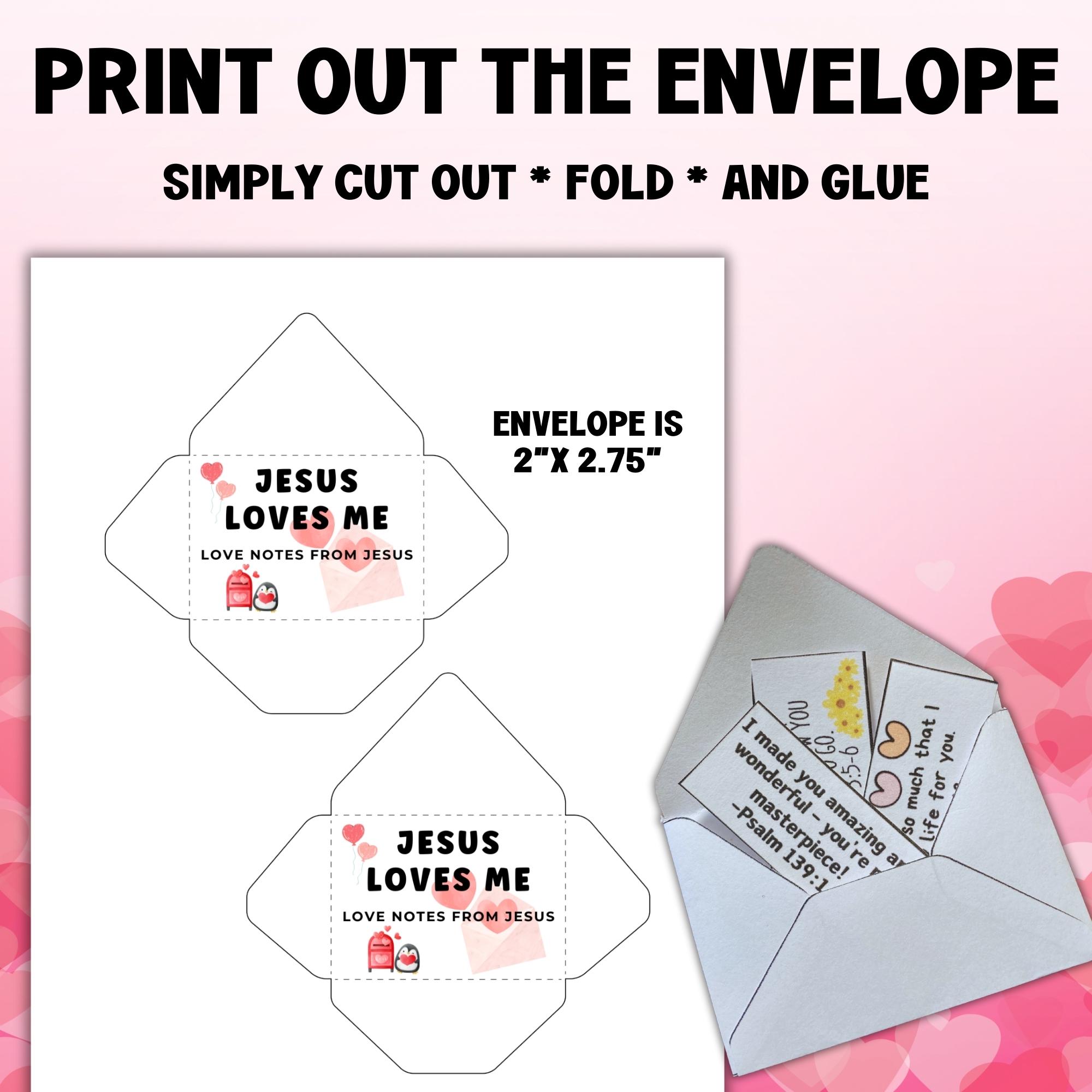 Christian Valentine Bible Love Notes From Jesus for Kids, Printable ...