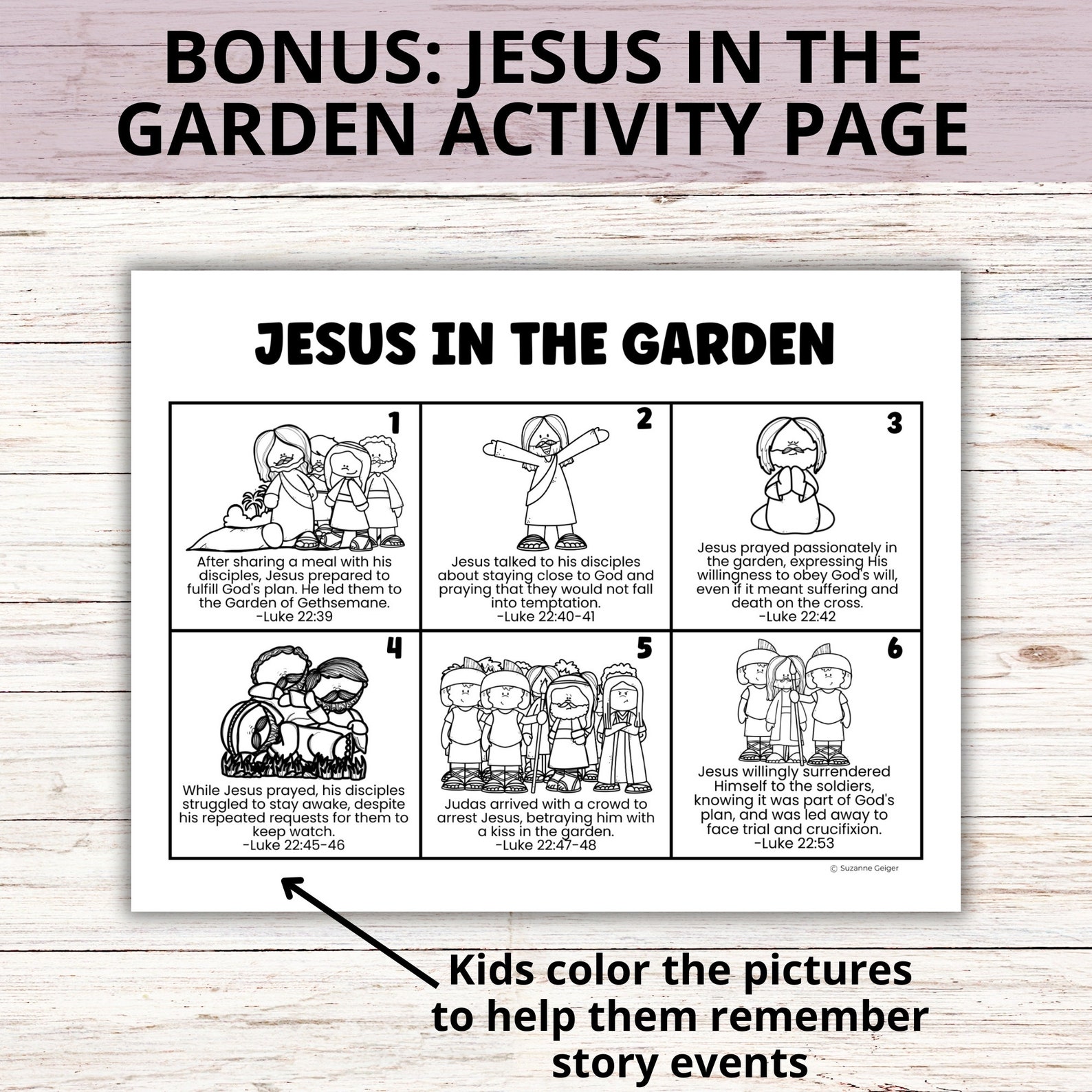 Jesus in the Garden of Gethsemane Easter Holy Week Bible School Lesson ...
