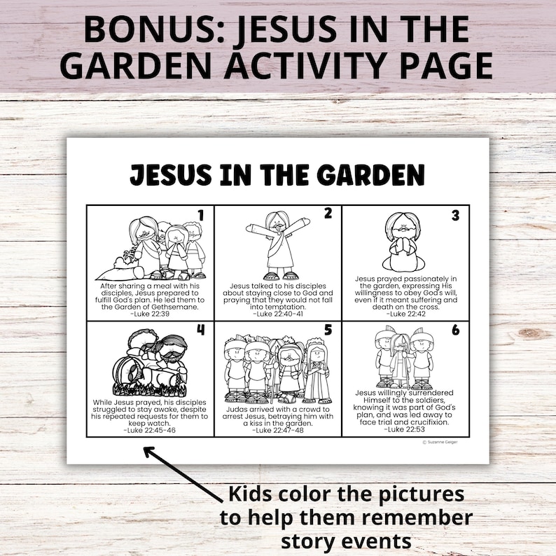 Jesus in the Garden of Gethsemane Easter Holy Week Bible School Lesson ...