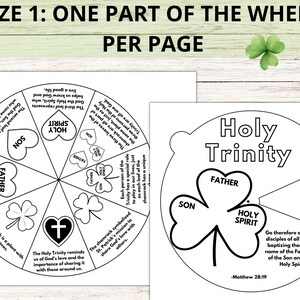 St. Patricks Day Sunday School Craft, Holy Trinity Bible Coloring Wheel ...