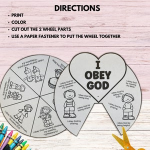 I Obey God Bible Wheel Craft Lesson, Obey God Bible Lesson Craft for ...