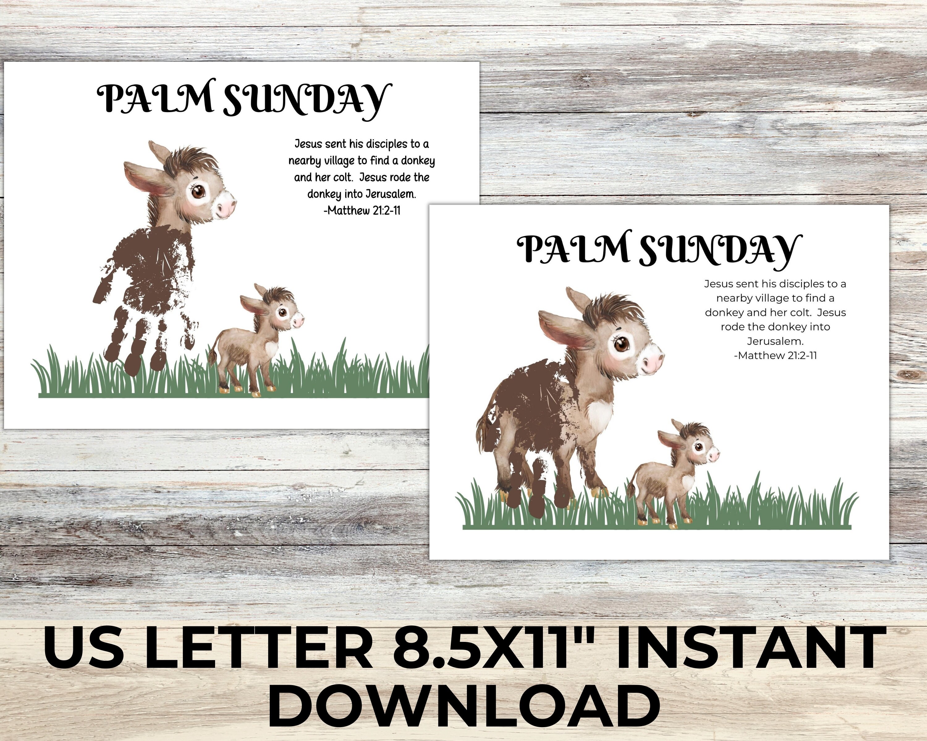 Palm Sunday Handprint Craft, Easter Sunday School Handprint Art for ...