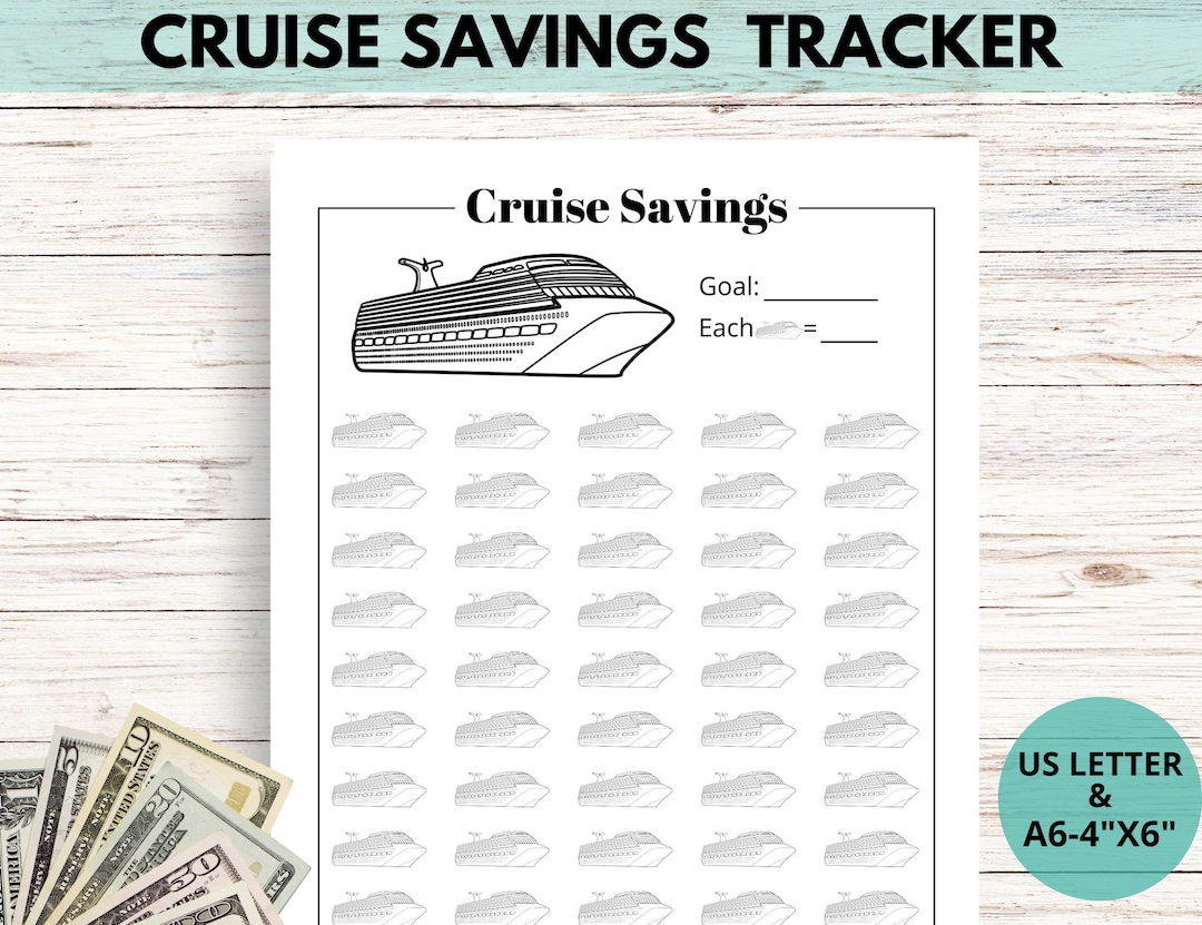 Cruise Savings Challenge Printable Tracker, Vacation Cash Envelope ...