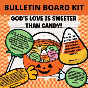 Christian Halloween Bible Lesson Craft and Bulletin Board Kit Bundle ...