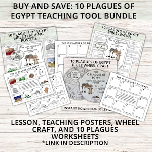 Ten Plagues of Egypt Bible Lesson and Activity, Sunday School Lesson ...