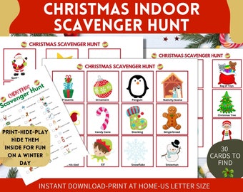 INDOOR winter Scavenger Hunt for Kids - Etsy