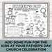 Fathers Day Bible Activity Coloring Placemat, Fathers Day Church Games ...