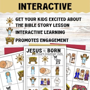 Jesus is Born Christmas Nativity Bible Lesson Church Scavenger Hunt ...