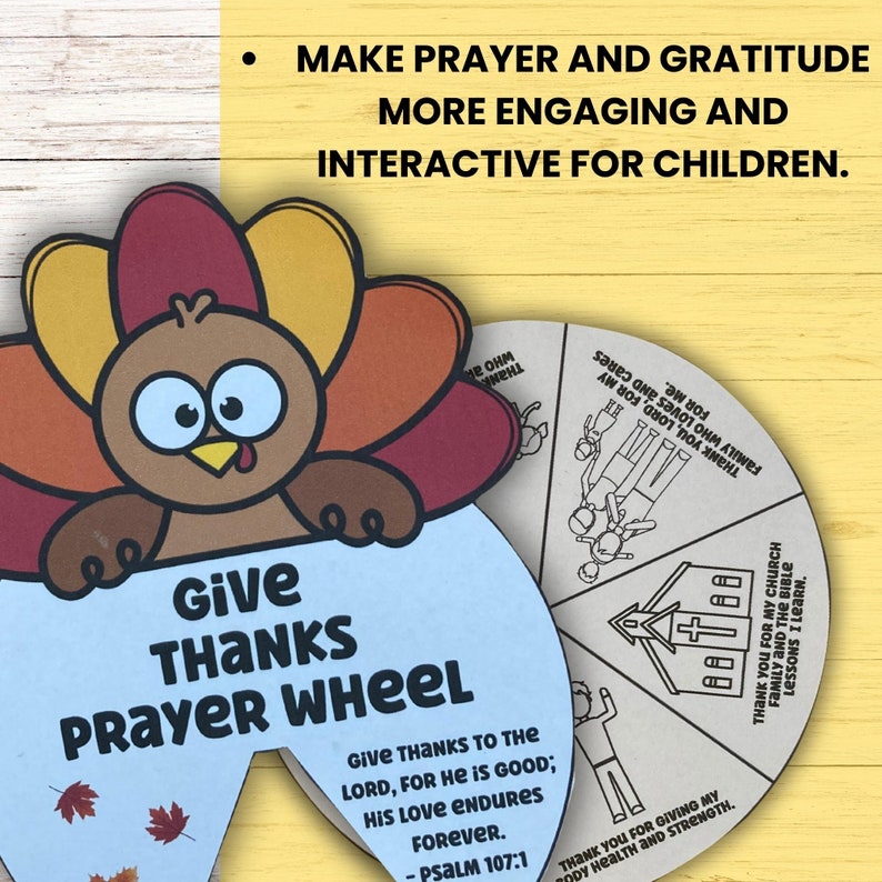Give Thanks Thanksgiving Prayer Coloring Craft, Sunday School Bible ...