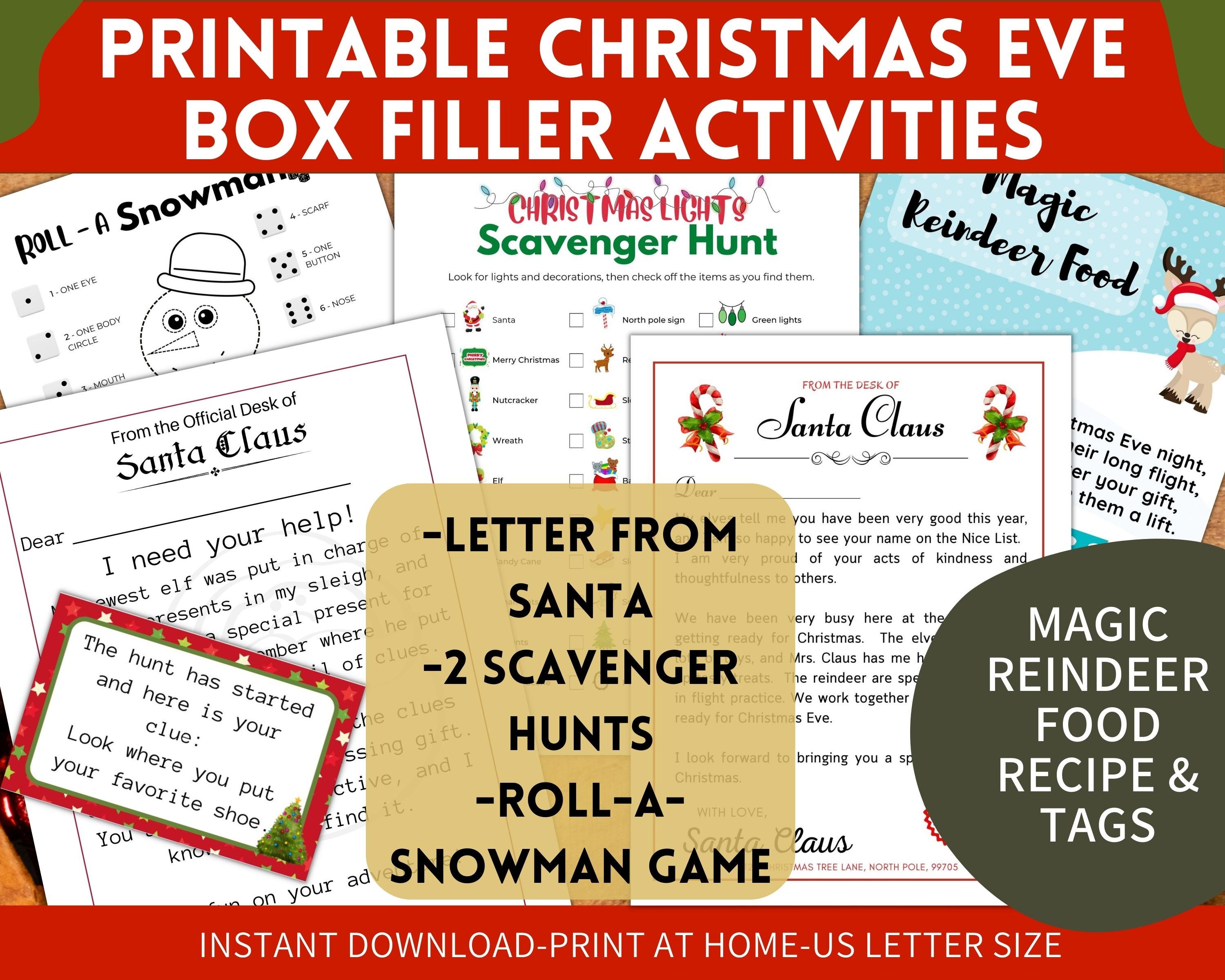 Printable Christmas Activities for Kids Bundle, Letter From Santa ...